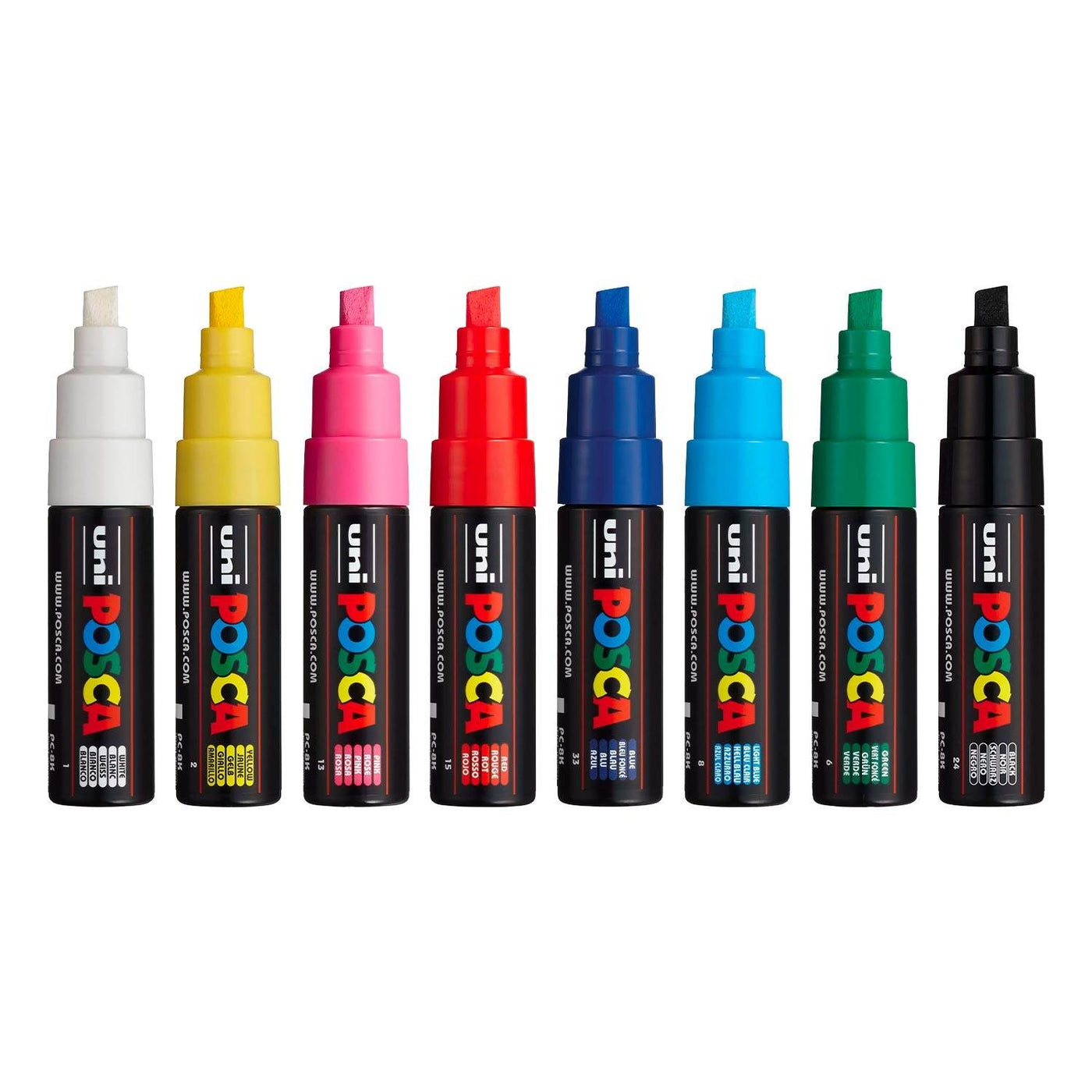Uni Posca Marker Pen 8K Set Of 8 Basic Colours